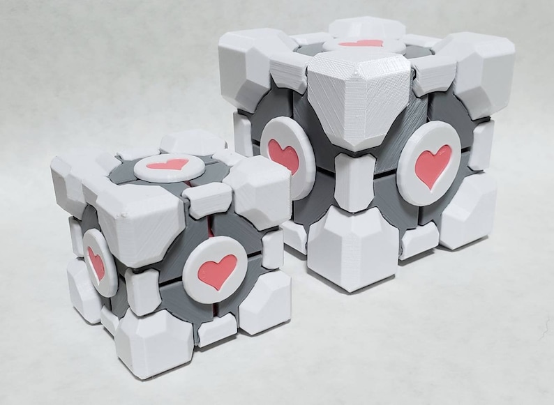 Portal Weighted Companion Cube Aperture Science Inc 3D - Etsy