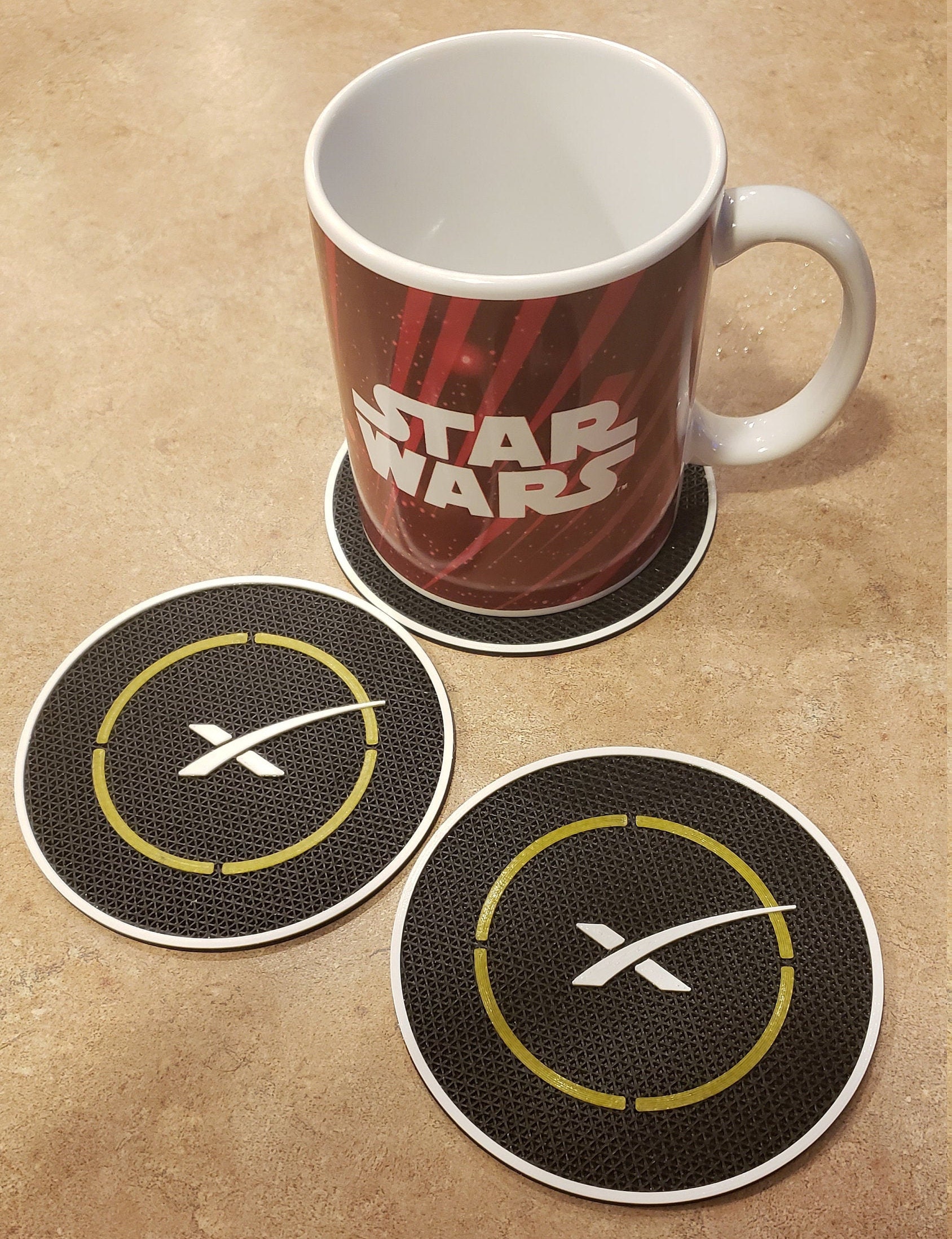 Space X Launch Pad Coaster Set of 4 3D Printed Drink Glass | Etsy