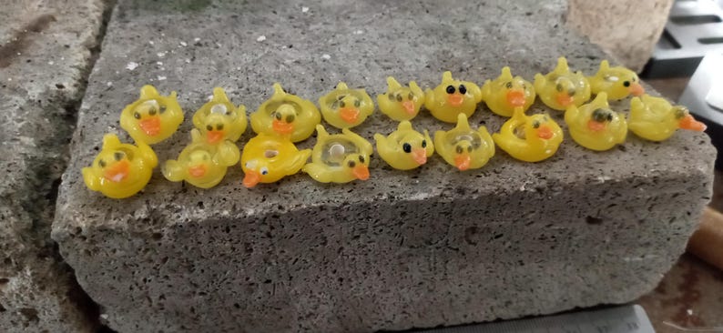 Glass Rubber Ducky Bead Necklace - Etsy