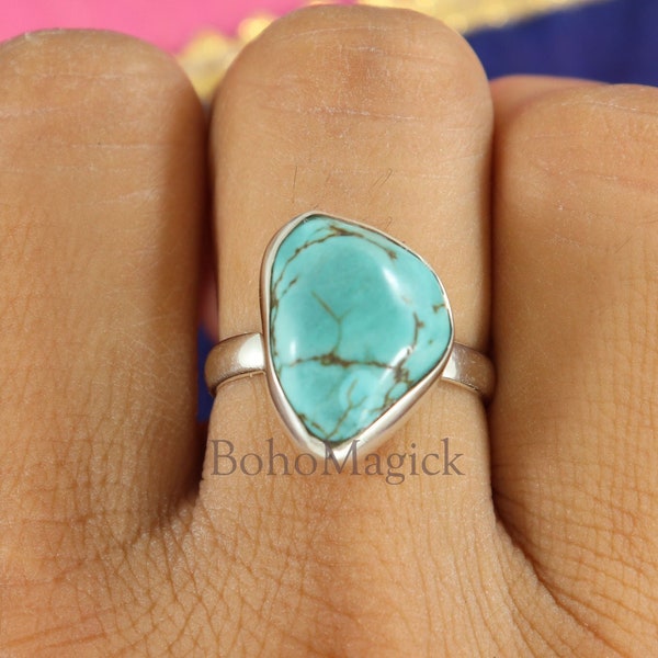 Raw Turquoise Ring - Etsy