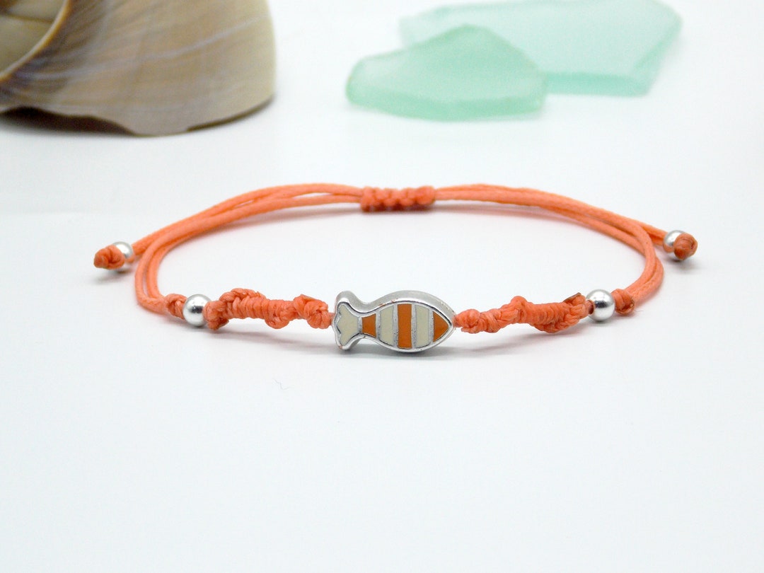 Silver Fish Bracelet, Charm Armband With Mandala Fish Detail,summer ...
