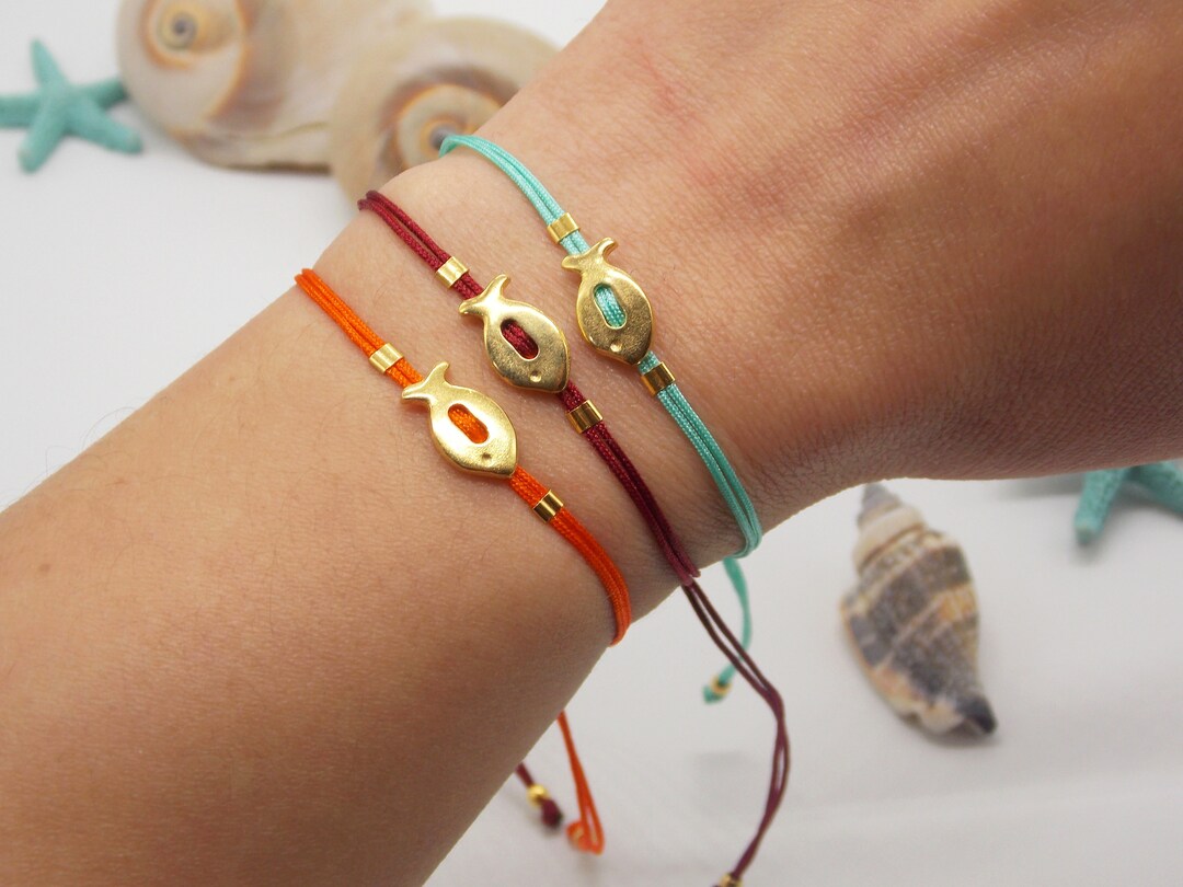 Small Gold Fish Bracelet, Bracelet With Fish Charm, Tilapia Armband ...