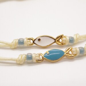Small Cute Fish Bracelet | Cord Bracelet With Fish Link and Miyuki ...