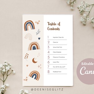 BOHO RAINBOW Substitute Binder, 11-page Bundle Template Pack, Folder ...