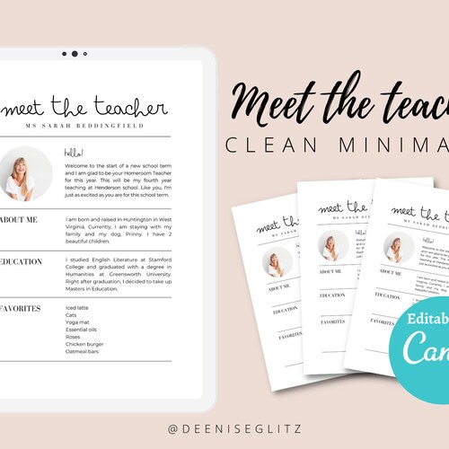 EDITABLE Meet the Teacher Teacher Newsletter Event - Etsy