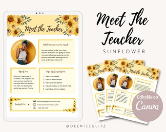Meet the Teacher Sunflower - Etsy