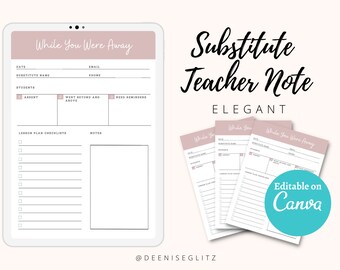 While You Were Away Template - Etsy