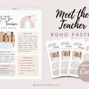 Editable Meet the Teacher Template on Canva Perfect for - Etsy