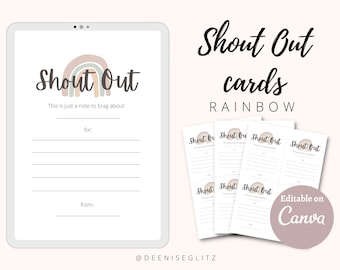 CLASSY Shout Out Cards, for Staff, Co-workers, Employees, Students or ...