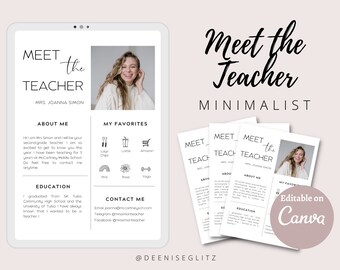 Meet the Teacher Editable Template Back to School Welcome - Etsy