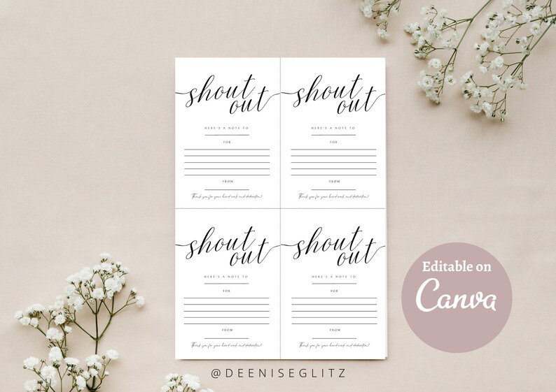 CLASSY Shout Out Cards, for Staff, Co-workers, Employees, Students or ...