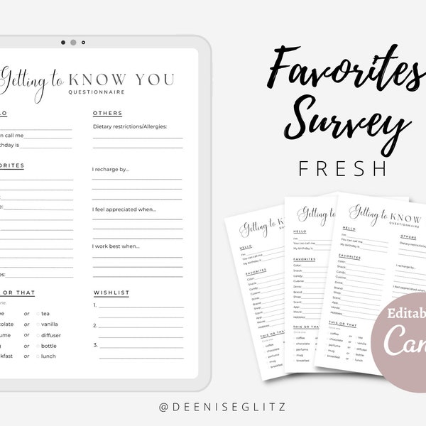 Favorite Things List Coworker - Etsy