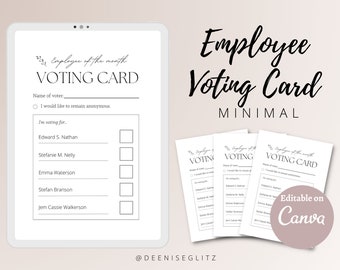 Employee of the Month: Editable Nomination Template - Etsy