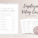 Employee of the Month Voting Card: Minimalist Ballot (editable Canva ...