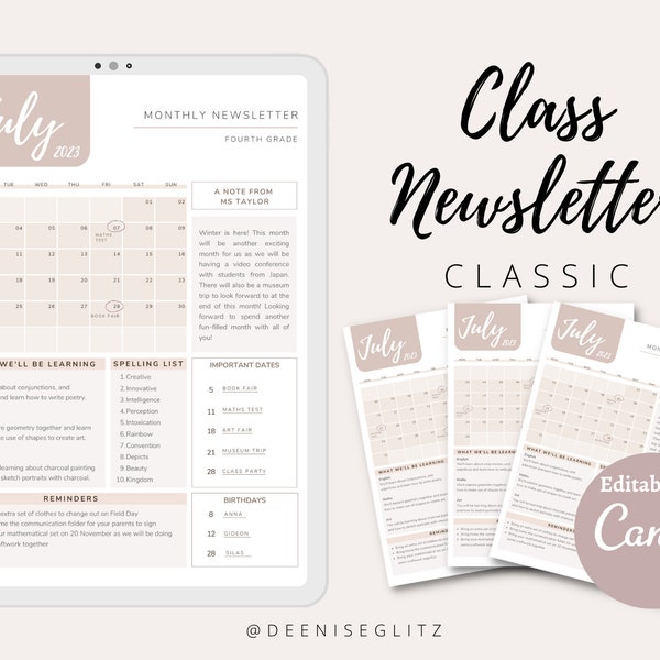 Newsletter Template - Etsy