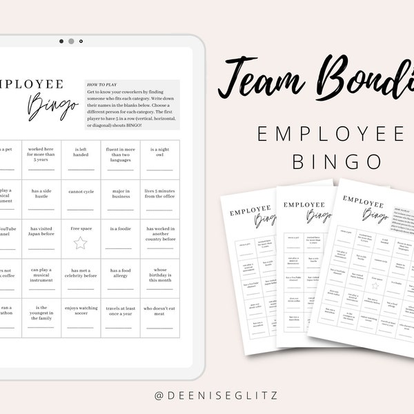 Team Building Bingo - Etsy