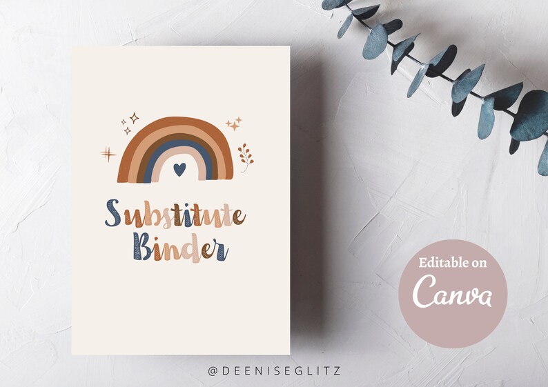 BOHO RAINBOW Substitute Binder, 11-page Bundle Template Pack, Folder ...