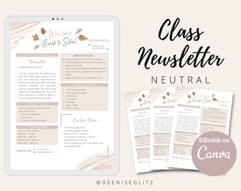 Welcome Back to School Newsletter EDITABLE Classroom Newsletter Welcome ...