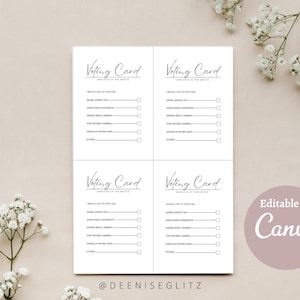 Employee of the Month Voting Card: Editable Ballot (canva) - Etsy