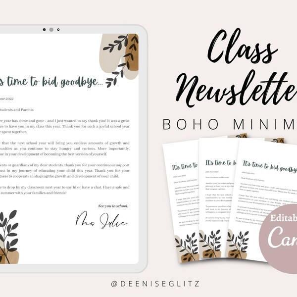 End of the Year Letter - Etsy