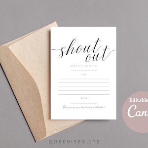 CLASSY Shout Out Cards, for Staff, Co-workers, Employees, Students or ...