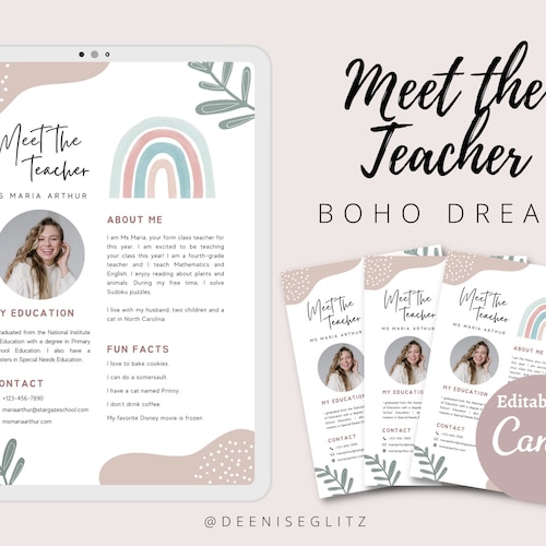 EDITABLE Pineapple Meet the Teacher Template Rainbow Pineapple - Etsy