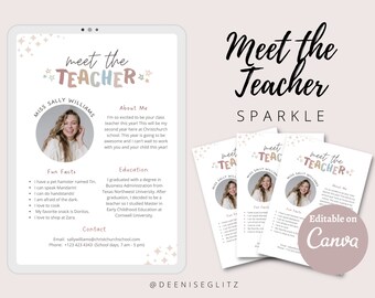 Meet the Teacher Editable Template Back to School Welcome - Etsy
