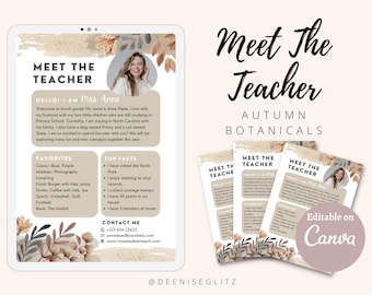 Meet the Teacher Template - Etsy