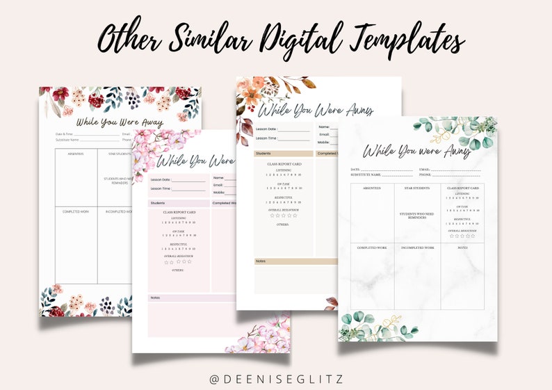 BOHO RAINBOW Attendance Sheet Attendance Log Attendance | Etsy