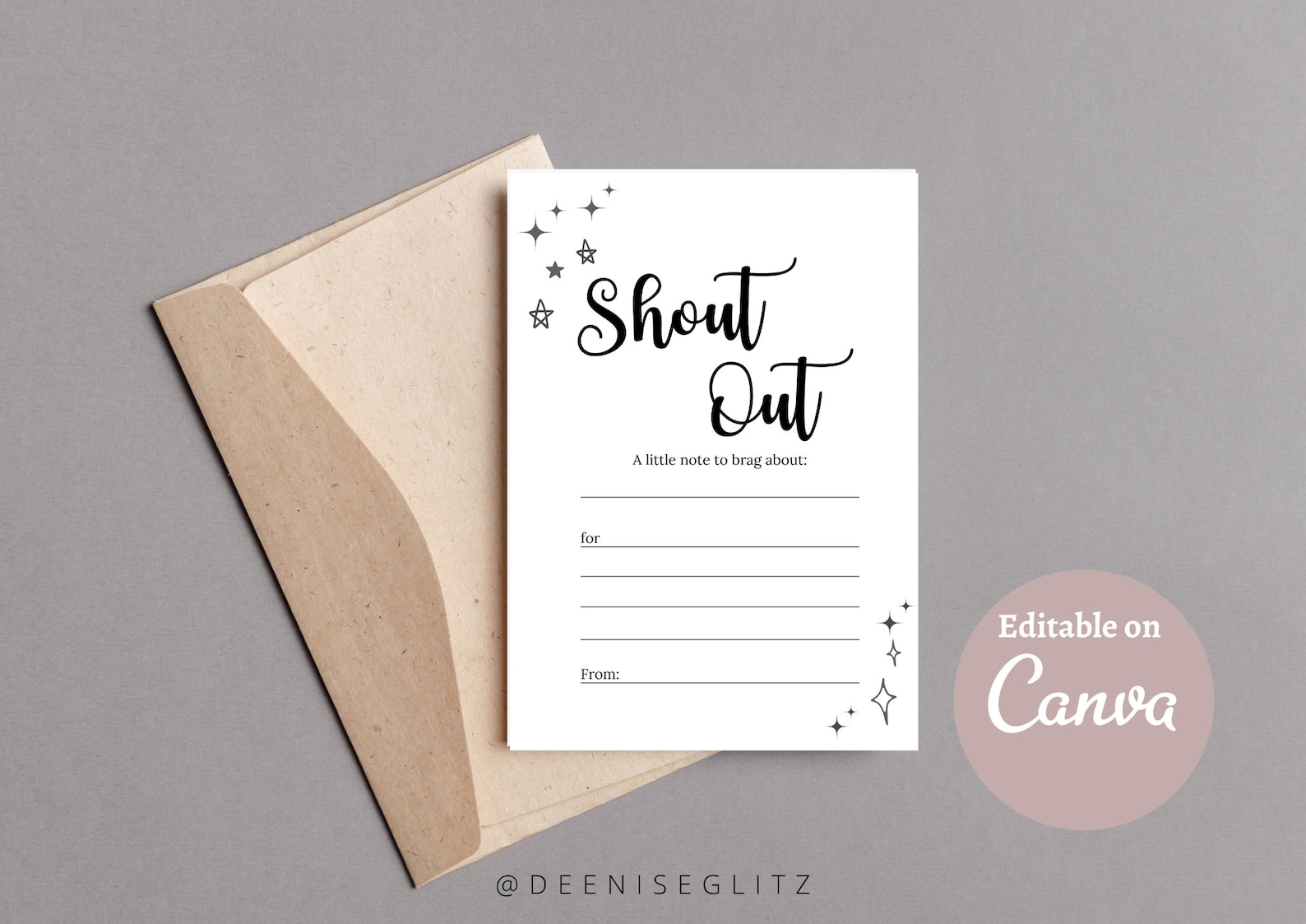 STARS NIGHT Shout Out Card, Staff Appreciation, Student Compliment Card ...