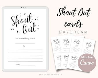 CLASSY Shout Out Cards, for Staff, Co-workers, Employees, Students or ...
