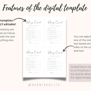 Employee of the Month Voting Card: Editable Ballot (canva) - Etsy