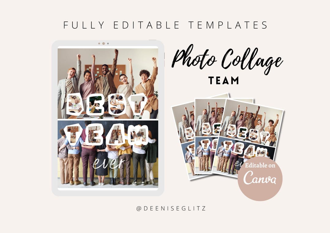 TEAM Photo Collage Frame, Colleague Gift, Farewell Gift, Team Bonding ...