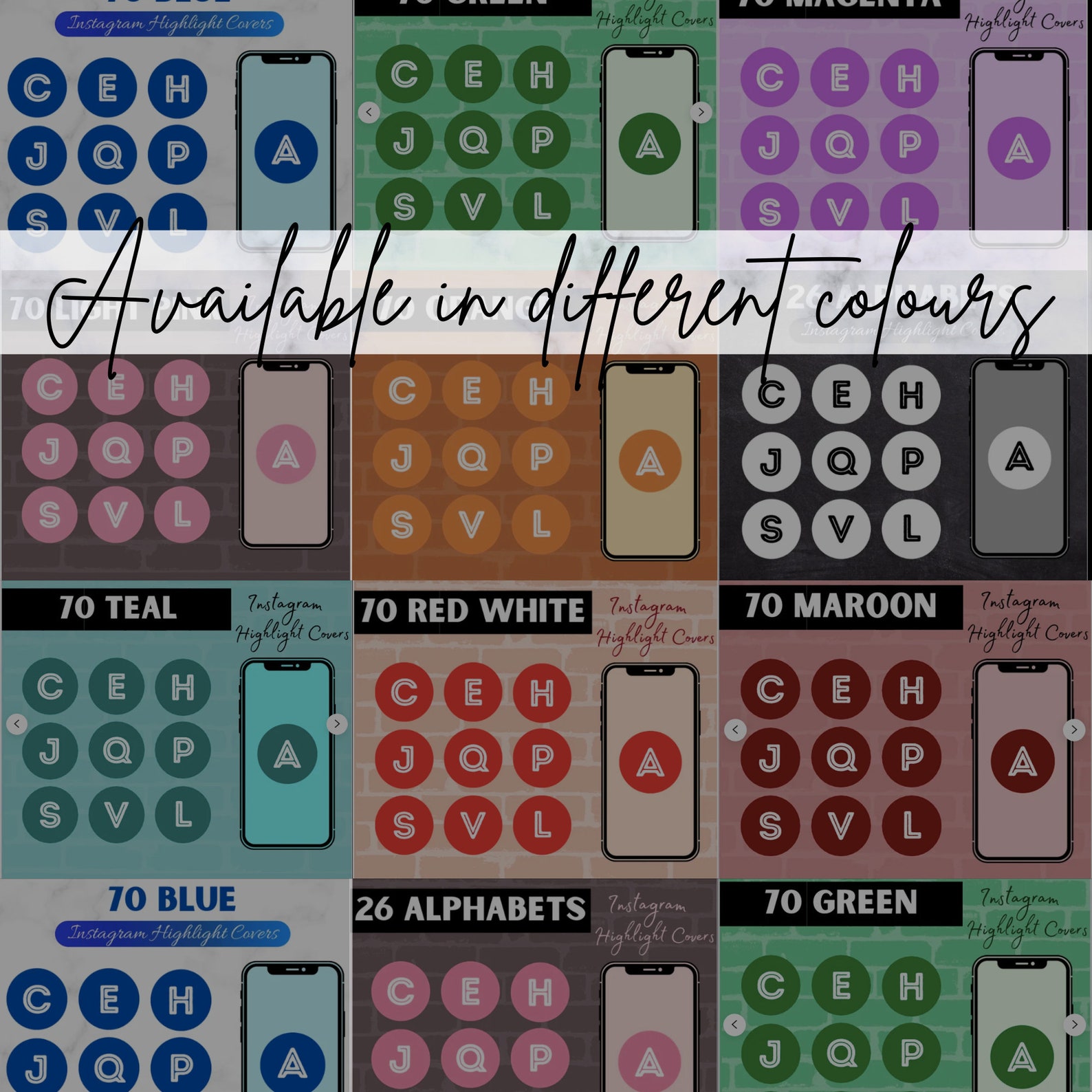 Black and White Alphabets Instagram Highlight Covers, Capital Letters ...
