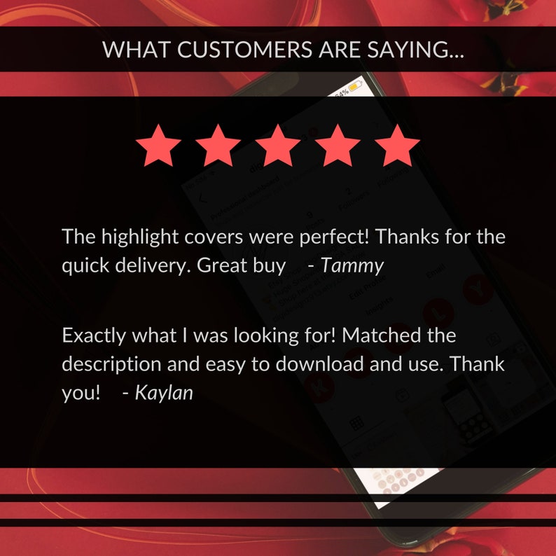 Red & White Letters Numbers Symbols Instagram Highlight - Etsy