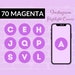 Magenta Alphabet Numbers Instagram Highlight Cover, Capital Letters IG ...