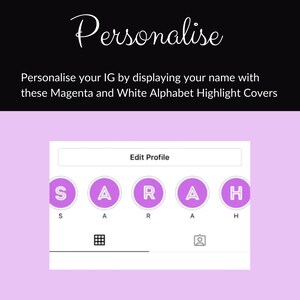 Magenta Alphabet Numbers Instagram Highlight Cover, Capital Letters IG ...