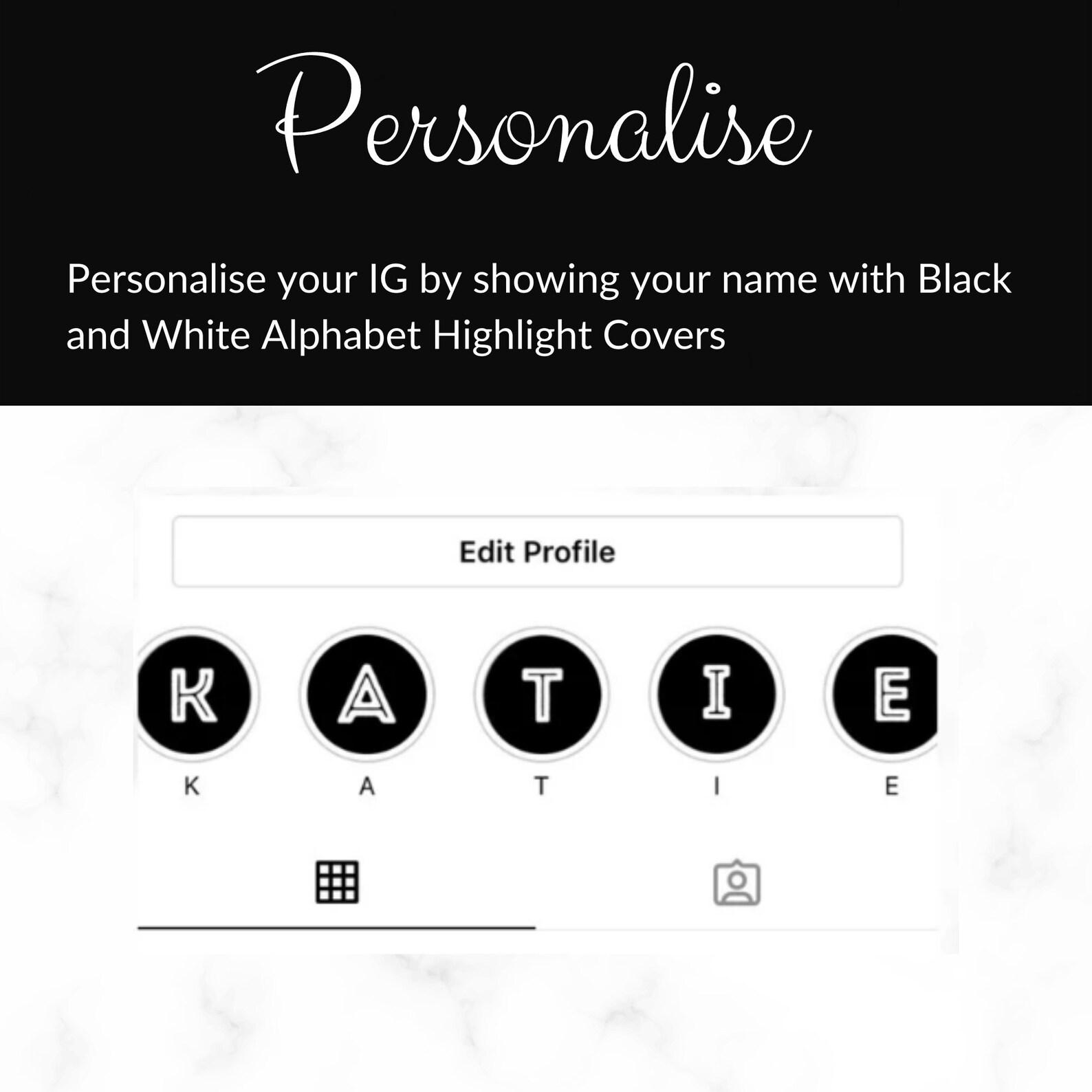 Black and White Alphabets Instagram Highlight Covers, Capital Letters ...
