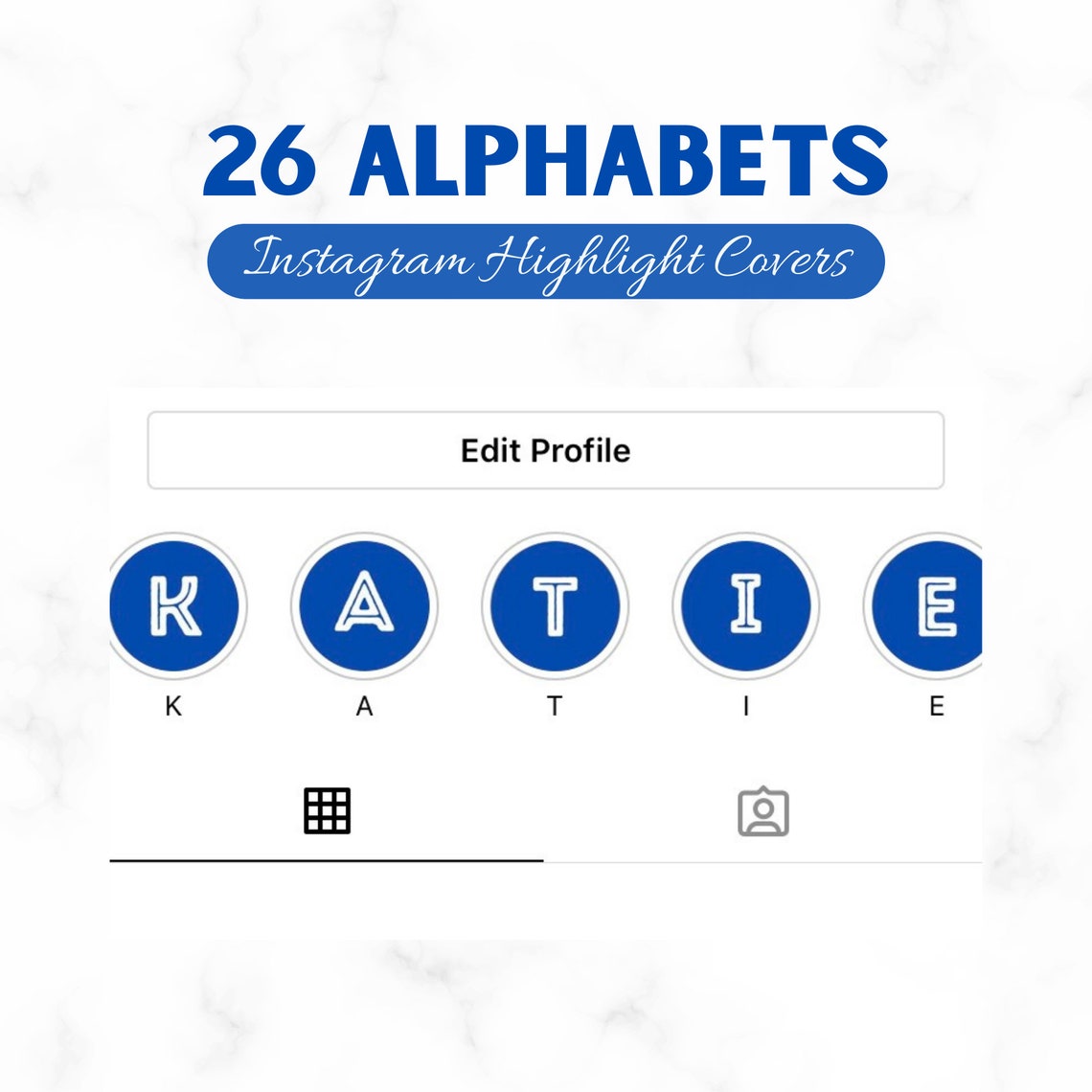 Alphabet lettering instagram highlight icons letters - bastabrothers