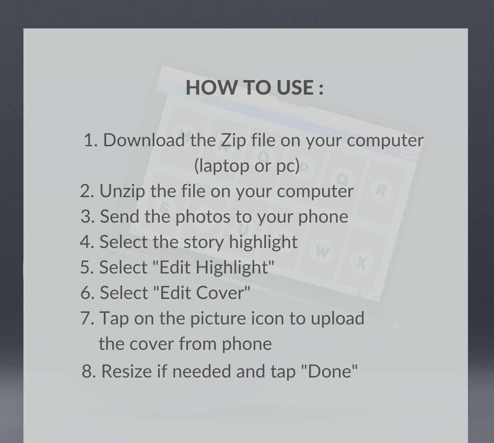 Black and White Alphabet Instagram Highlight Cover, Capital Letters ...