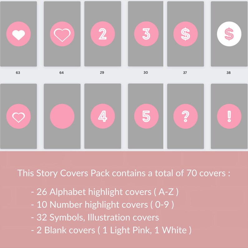 White Alphabet Light Pink Instagram Highlight Cover, Capital Letters ...