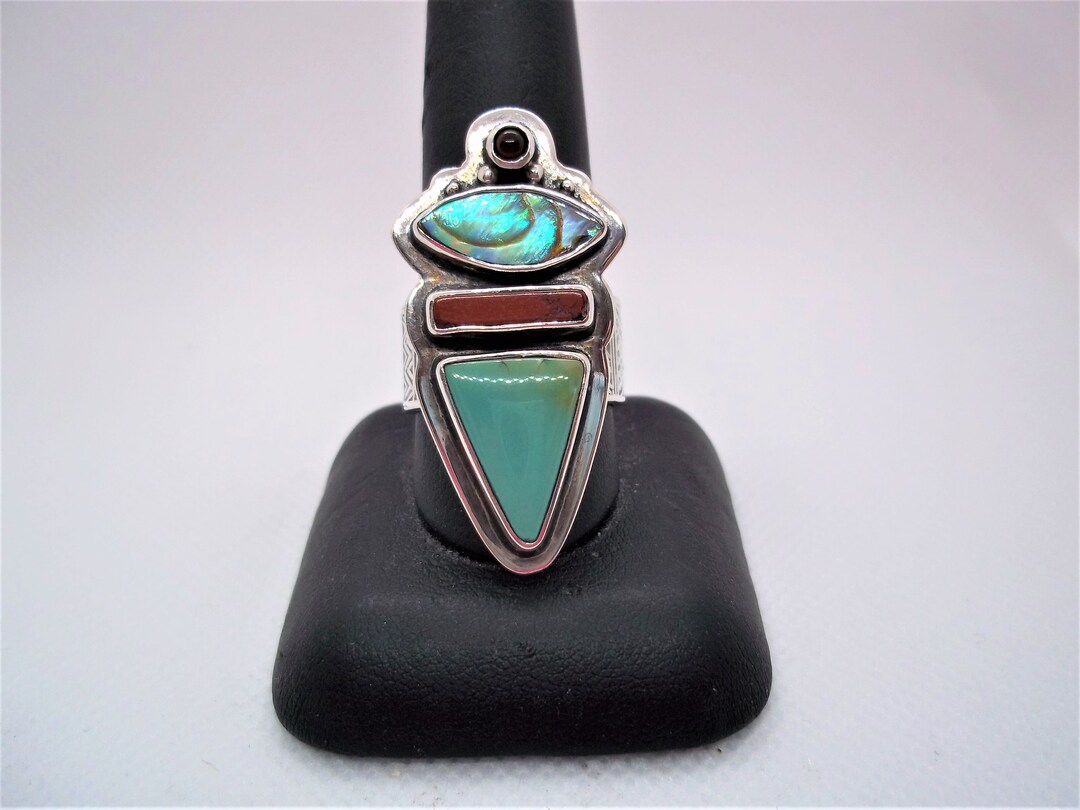 Tabra International Sterling Silver Ring With Turquoise - Etsy
