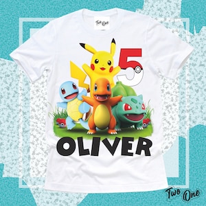 Pokemon Birthday Shirt,custom Pokemon Shirt,t-shirt Pokemon,birthday ...