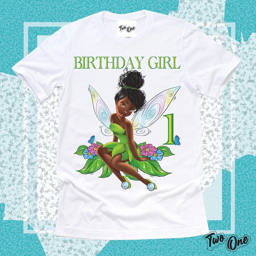 Personalized African American Tinkerbell Birthday Shirt - Etsy
