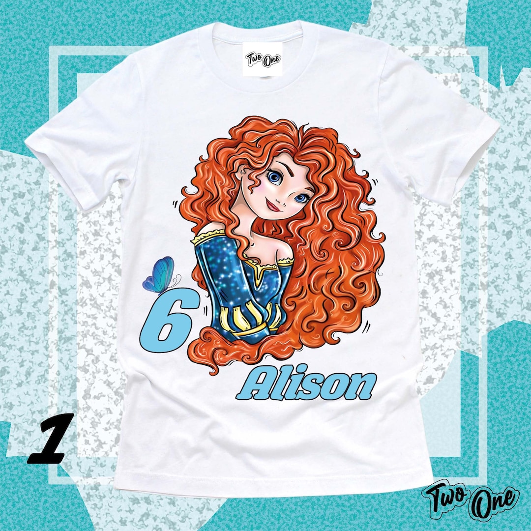 Princess Merida Birthday Shirt,merida Shirt Birthday,birthday Merida ...
