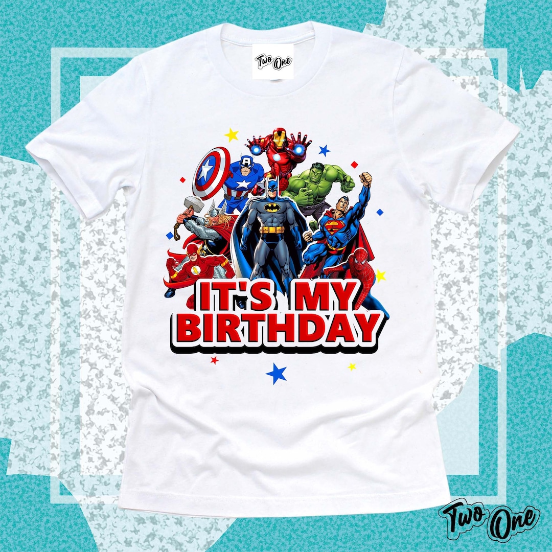 Custom Superhero Birthday T-shirt, Avengers Party Theme - Etsy