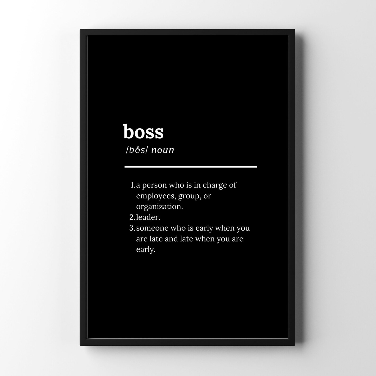 Boss Definition Art Print / DIGITAL DOWNLOAD / Printable Art / | Etsy