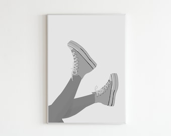 Converse Shoes Print | Etsy
