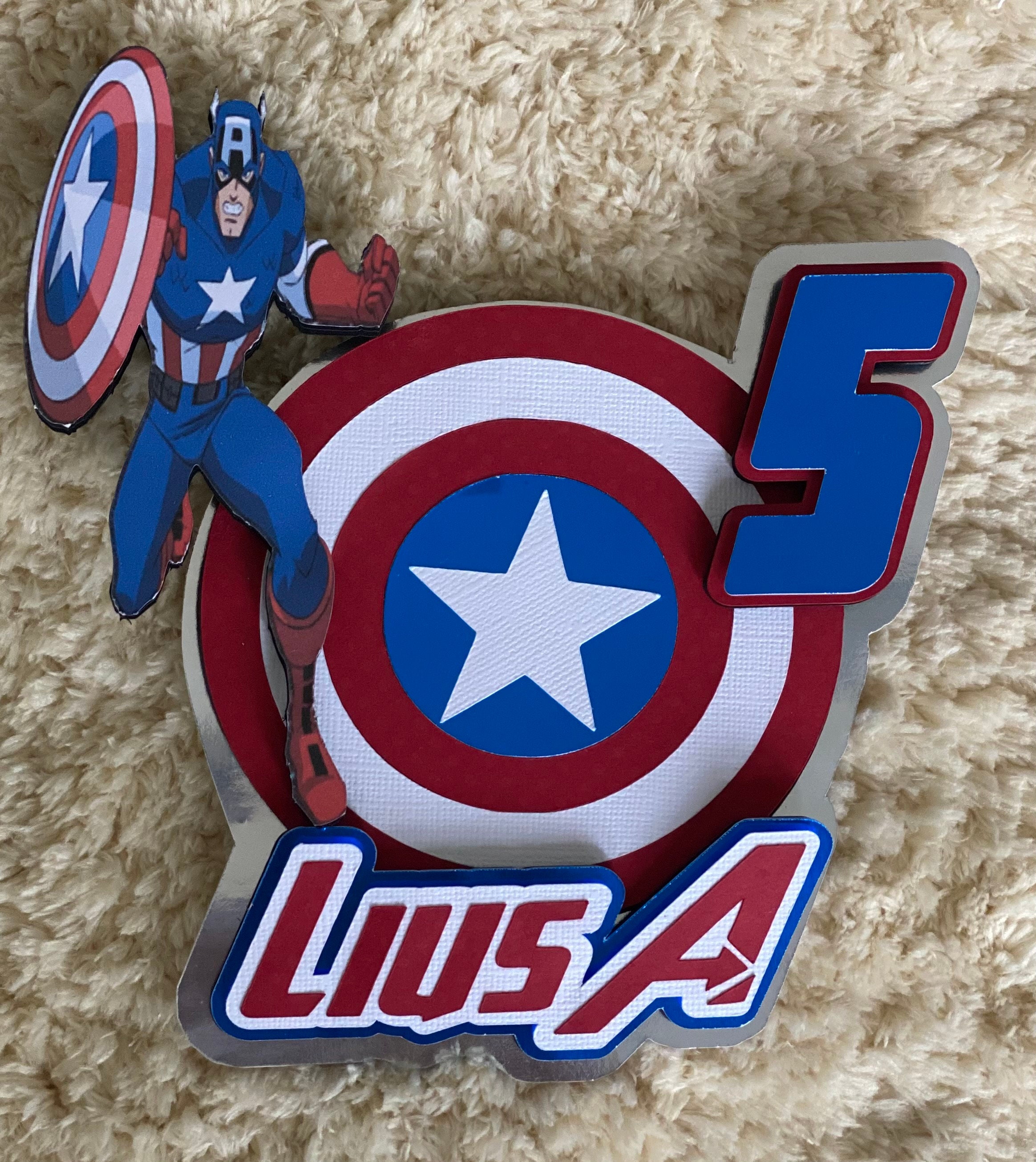 Captain America Edible Cake Topper Decoration Cake Im - vrogue.co