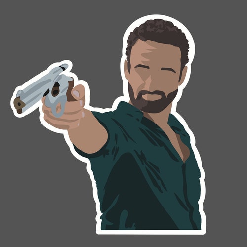 Rick Grimes Decal Twd Decal Negan AMC Twd the Walking - Etsy